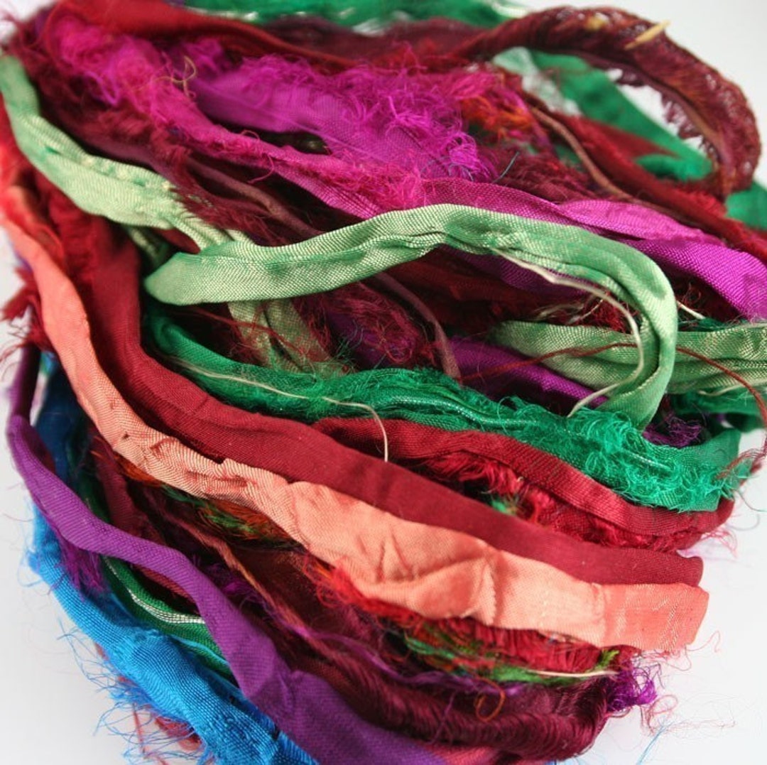 Recycled Sari Ribbon Ribbon Made From Recycled Silk - Etsy