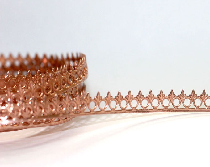 12 Copper Banding Flourish Metal Strip Gallery Wire - Etsy