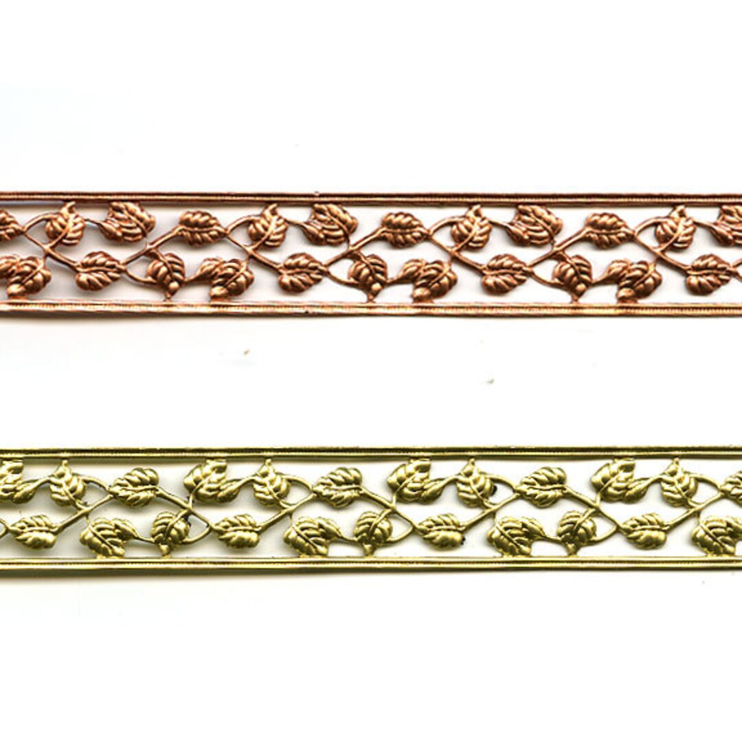 6" Brass or Copper Banding - Winding Leaves Brass Metal Strip Gallery ...