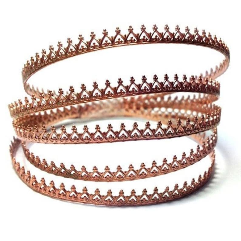 12 Copper Banding Flourish Metal Strip Gallery Wire - Etsy
