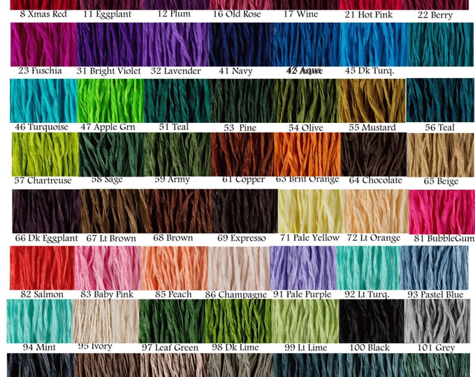 10 Pcs Fairy Ribbons Pick Any Colors Silk Jewelry Cords Hand - Etsy