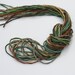 Silk Strings for Jewelry Making 10 Ea 2/3mm Silk Cord Greens Tans Hand ...