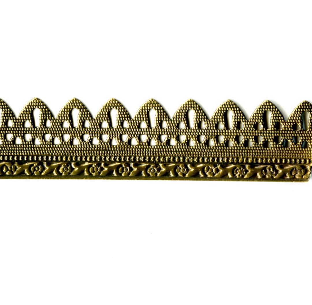 1 Ft Brass Banding - Arch With Floral Border Metal Strip - Etsy