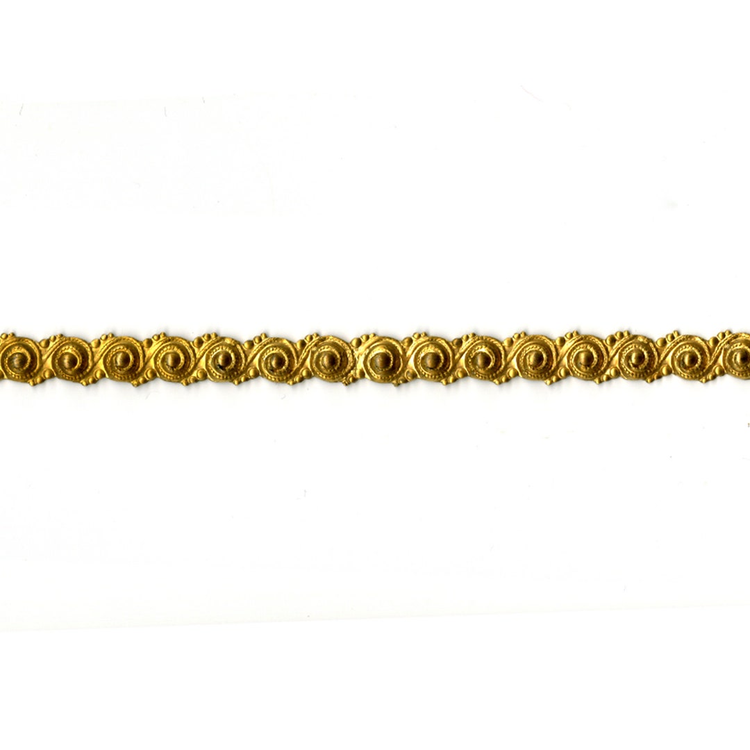 6" of Scroll Bead Metal Banding 5/16" Banding Brass Banding Decorative ...