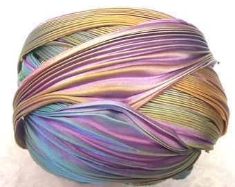 Silk Ribbon Shibori 1/2 Yd Shibori Girls Hand Dyed Silk Ribbon Lavender ...