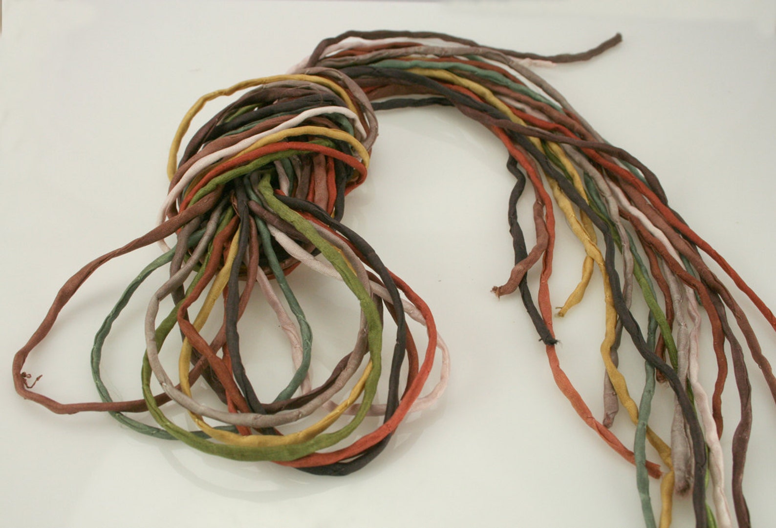 Silk Strings for Jewelry Making 10 Ea 2mm Silk Strings Earths | Etsy