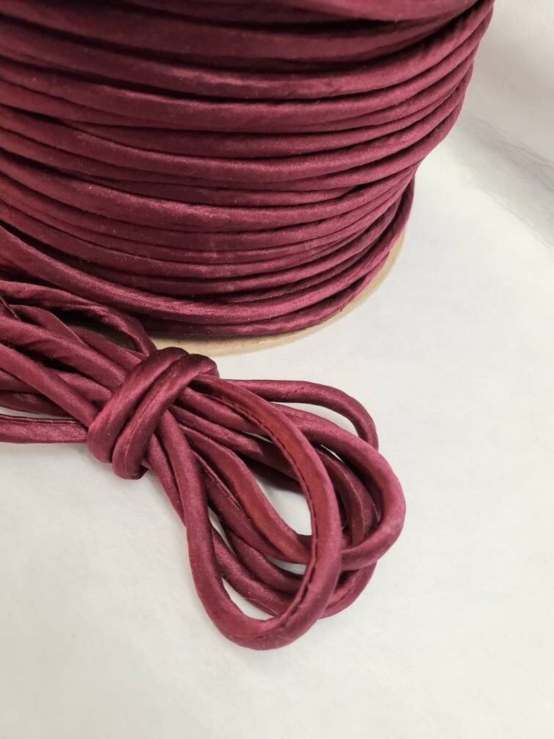 3 Yds 1/4" Silk Cord Burgundy Bias Cut Silk Cord Spaghetti Straps - Etsy