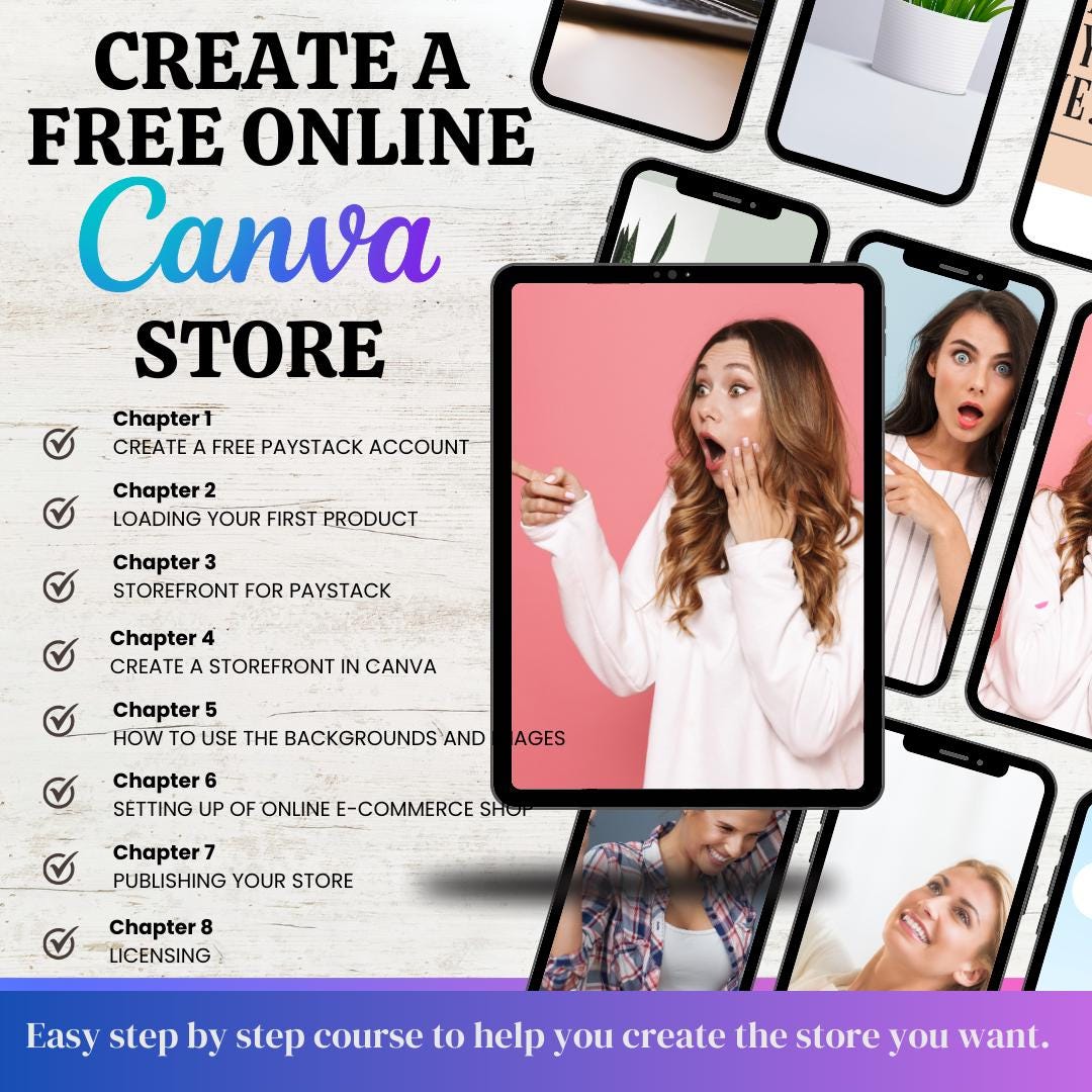 Create a Canva Store Guide Plus 2 Bonus Files- Canva Crash Course and ...