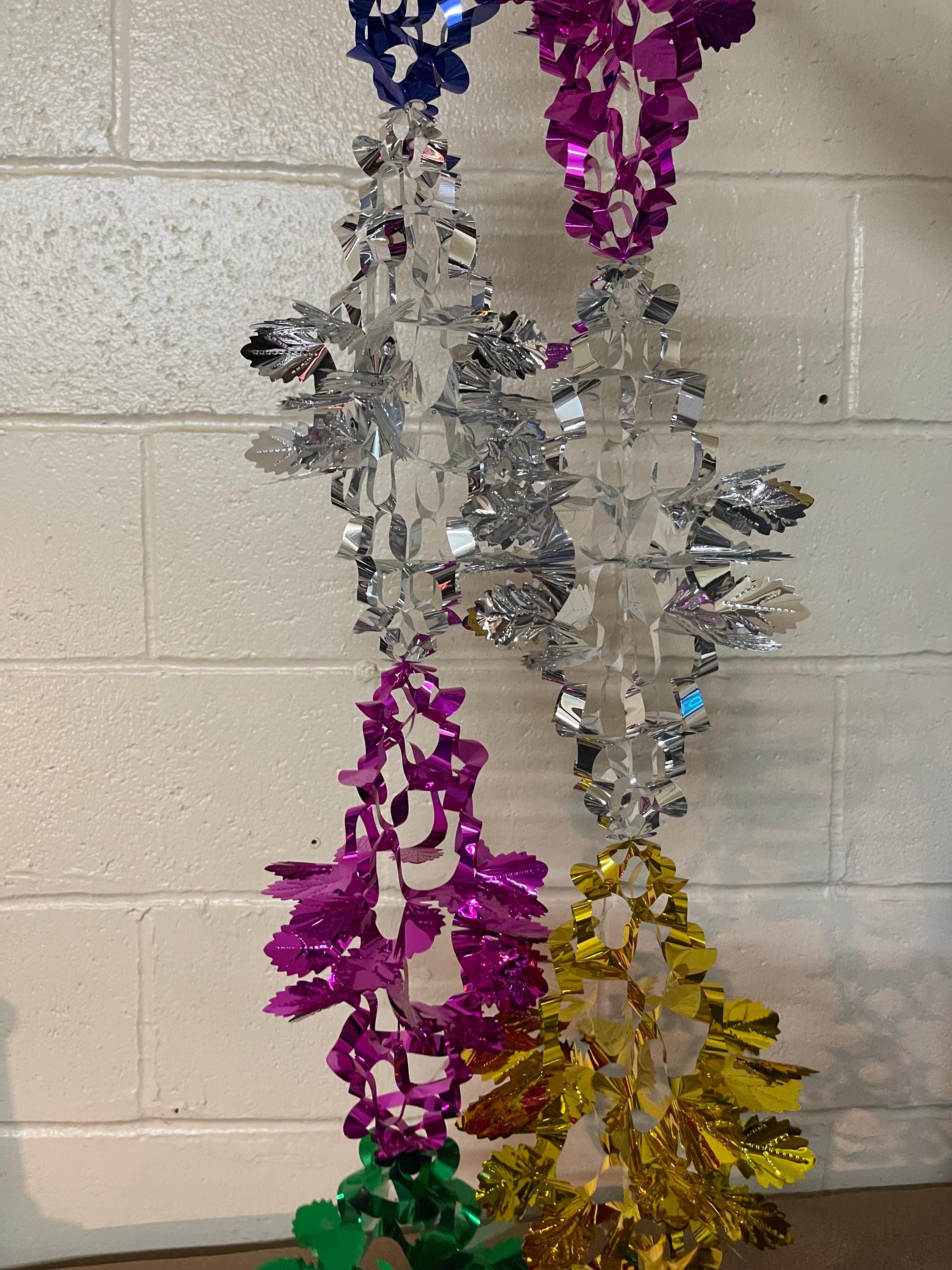 Vintage Mexican Tinsel Foil. 2-posada Garlands.mexican Posada ...