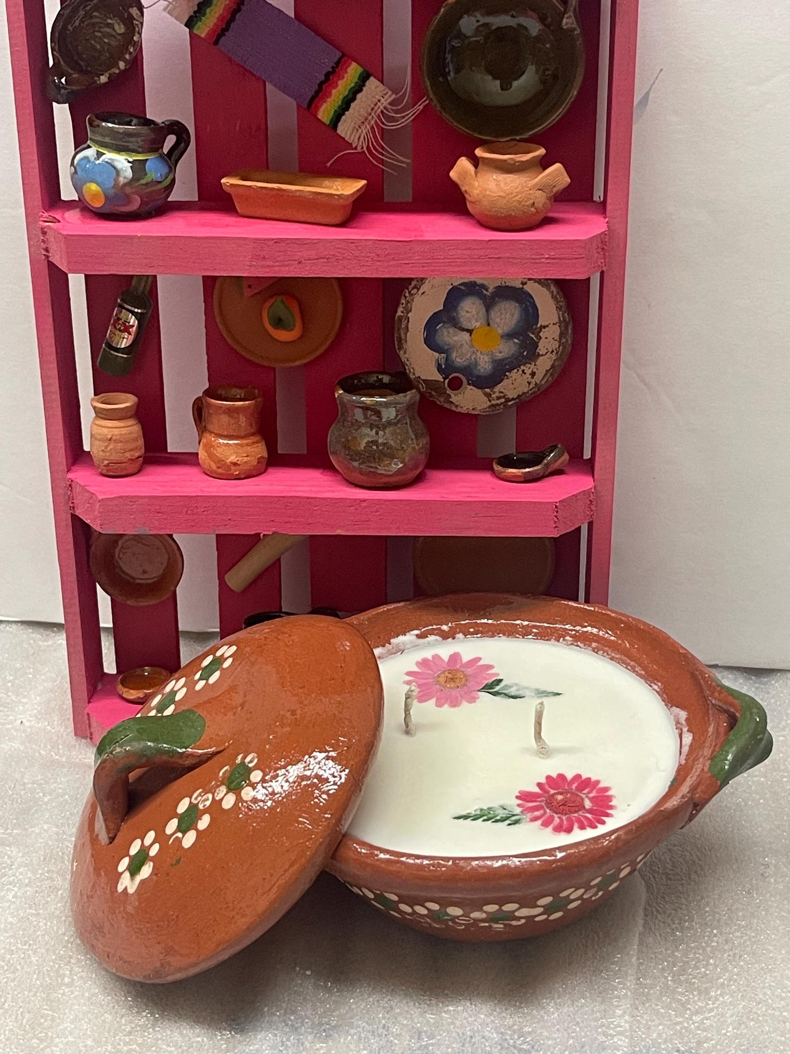 Mexican Cazuelita Scented Candle.cazuelita De Barro Candle. Organic Soy ...