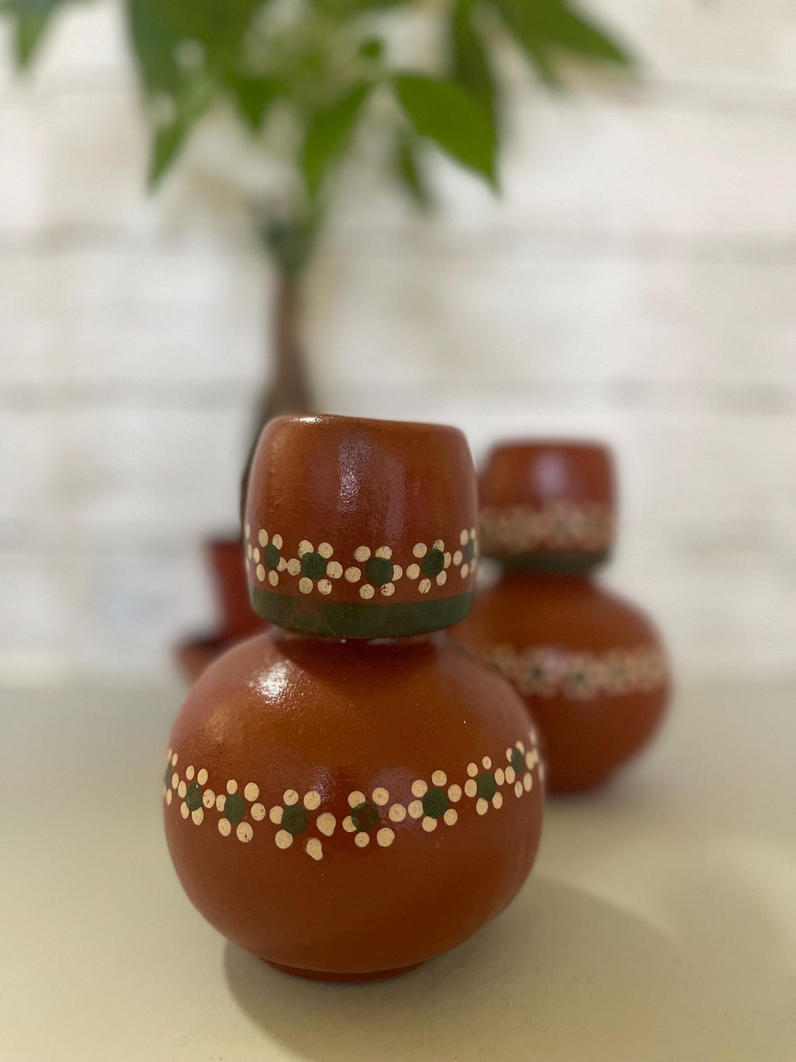 Mini Flower Vase & Water Decanter/terracotta Water Carafe/mini Botellon ...