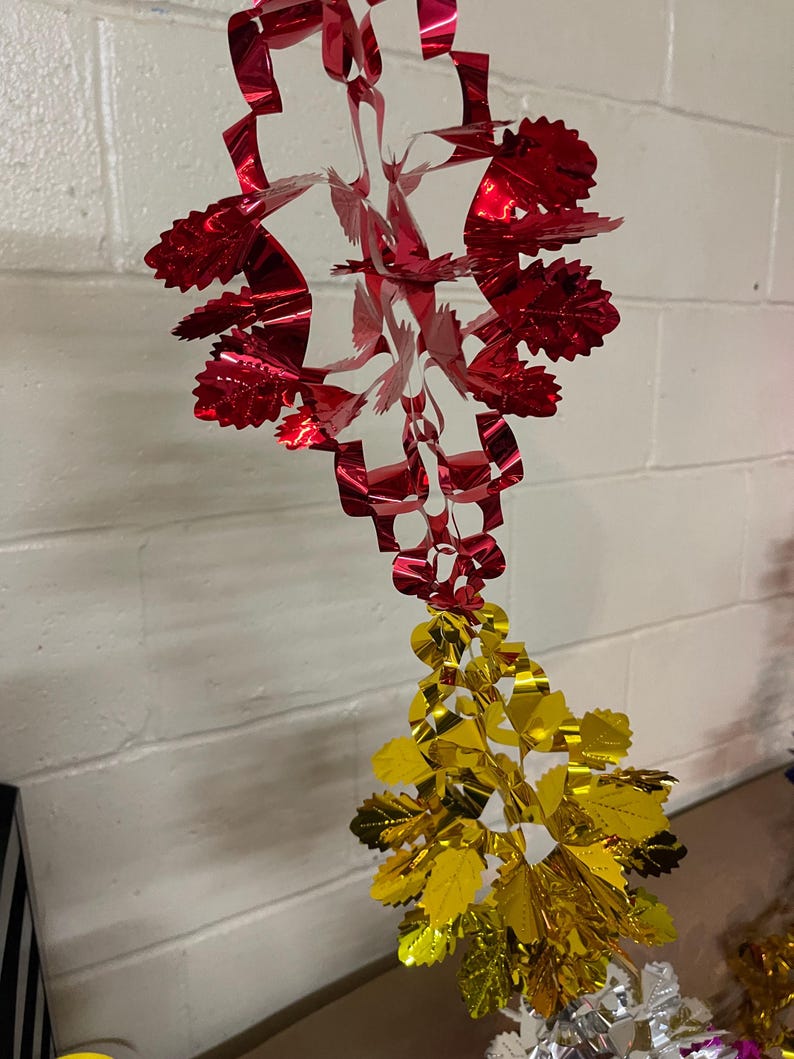Vintage Mexican Tinsel Foil. 2-posada Garlands.mexican Posada ...