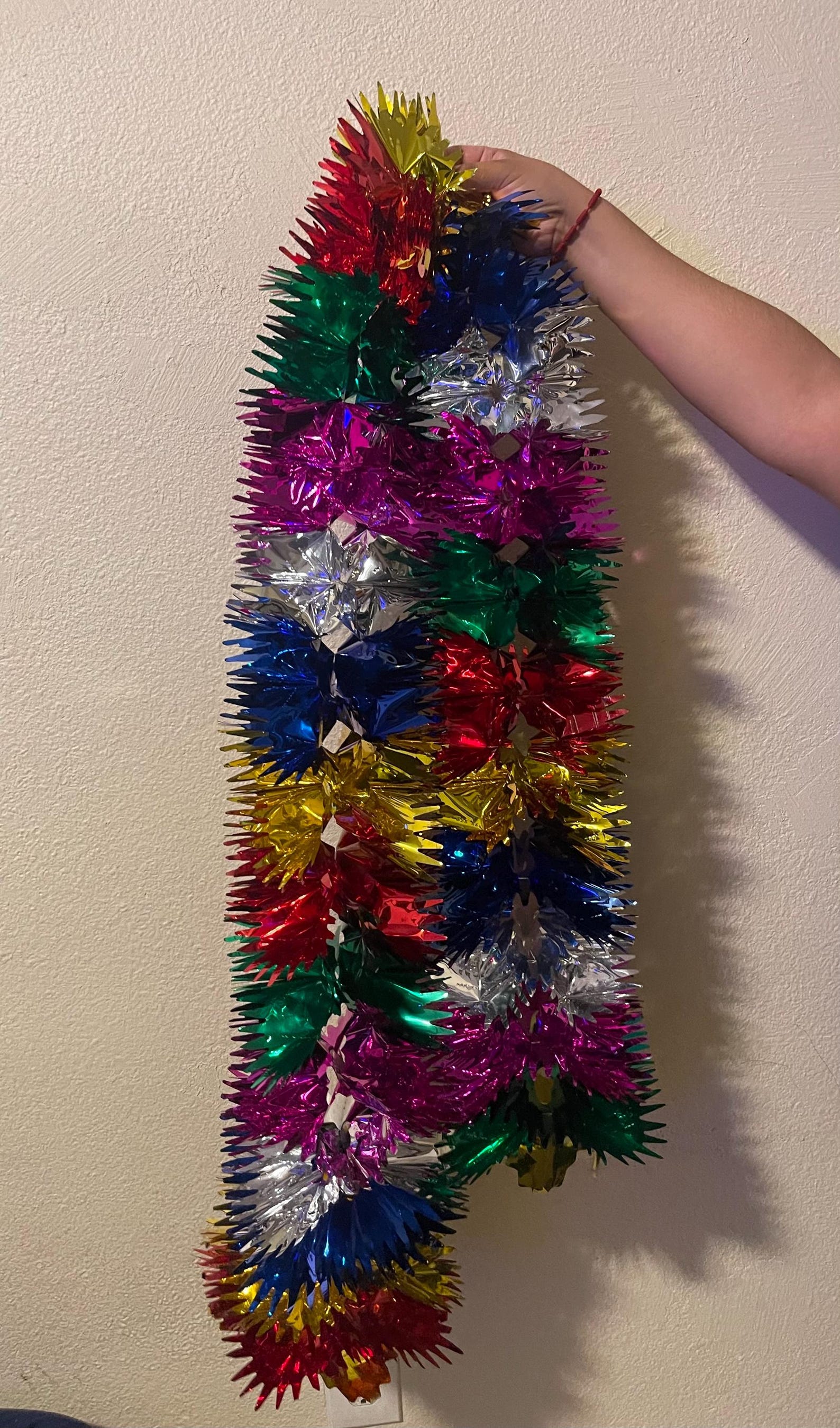 Vintage Tinsel Foil Posada Garland. Mexican Posada Christmas Home ...