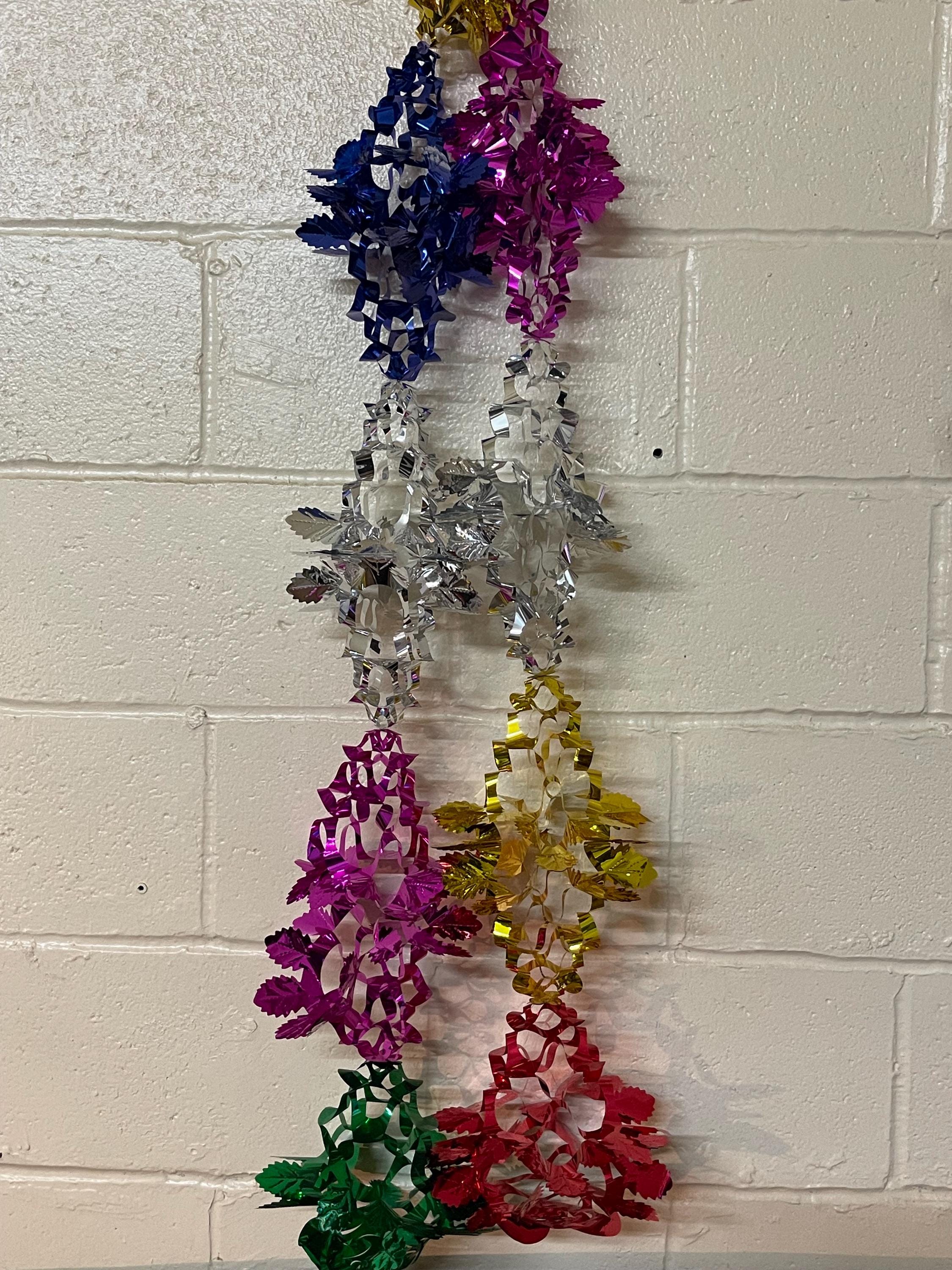 Vintage Mexican Tinsel Foil. 2-posada Garlands.mexican Posada ...