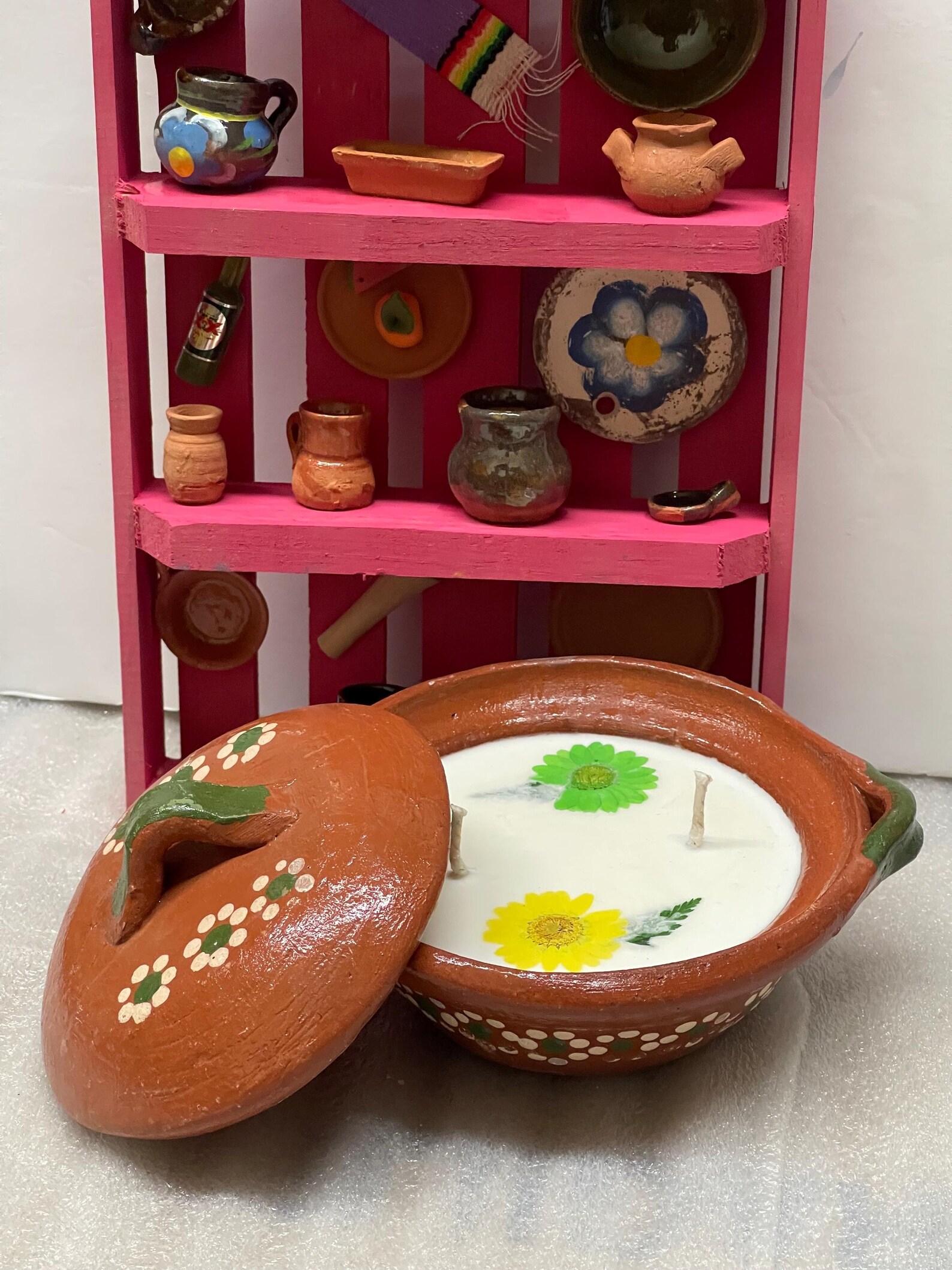 Mexican Cazuelita Scented Candle.cazuelita De Barro Candle. Organic Soy ...