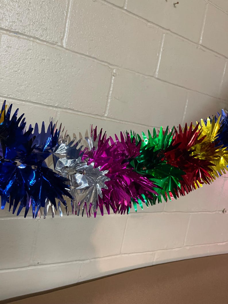 Vintage Tinsel Foil Posada Garland. Mexican Posada Christmas Home ...