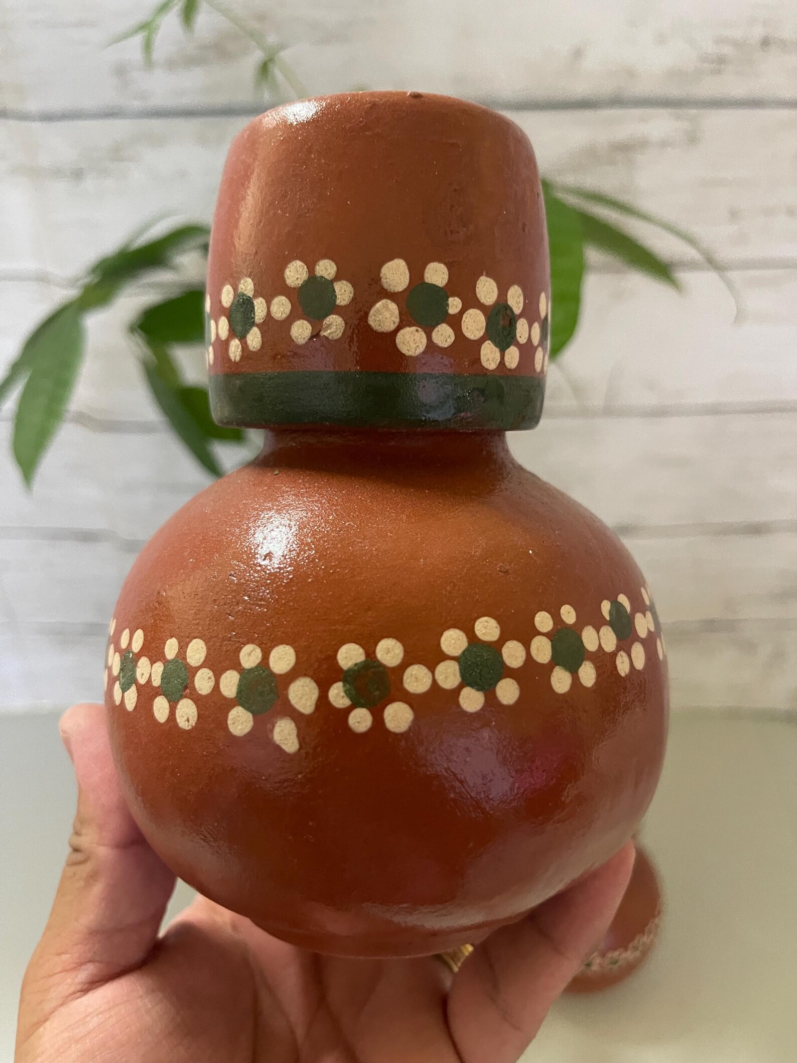 Mini Flower Vase & Water Decanter/terracotta Water Carafe/mini Botellon ...