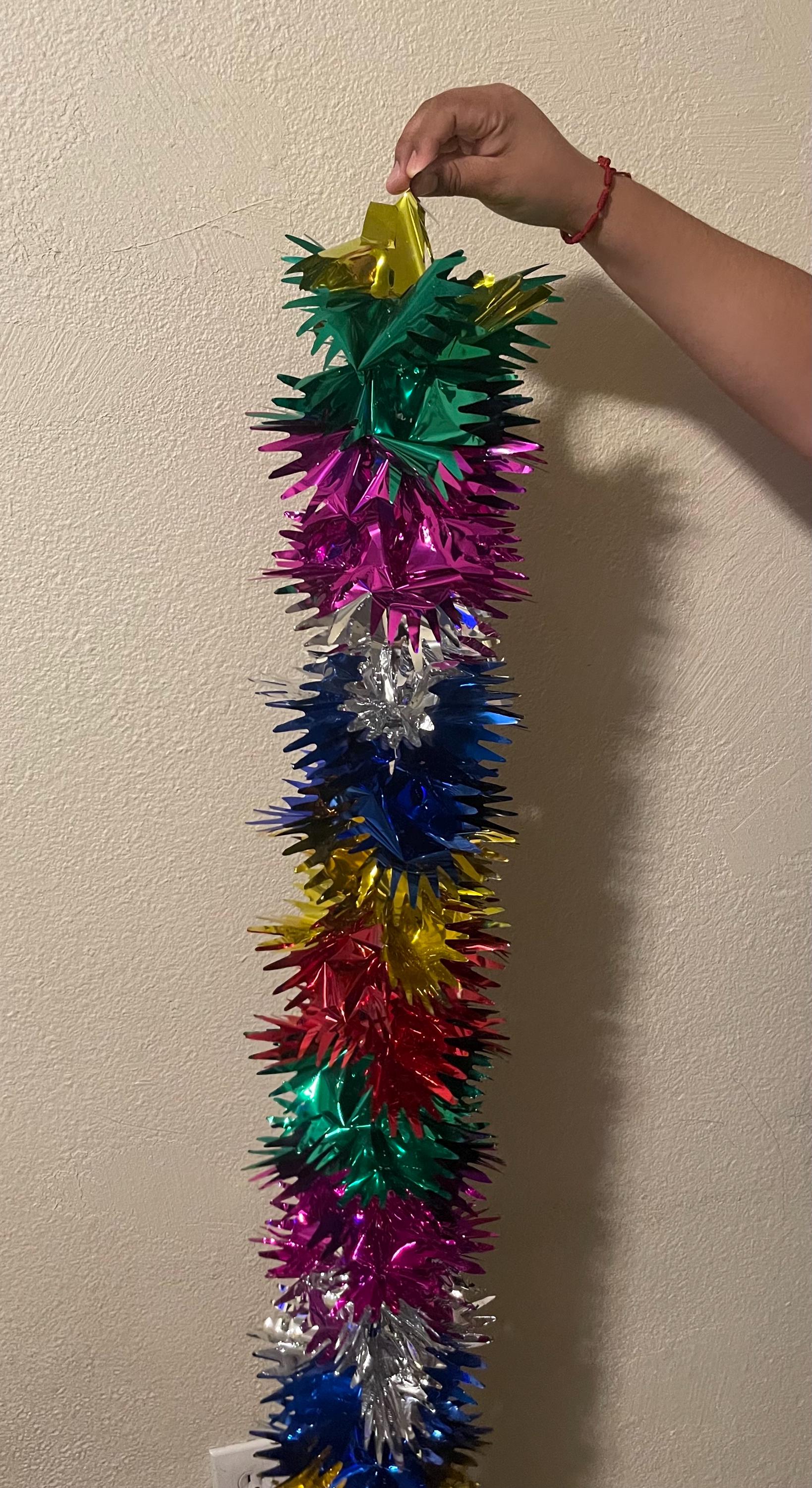 Vintage Tinsel Foil Posada Garland. Mexican Posada Christmas Home ...