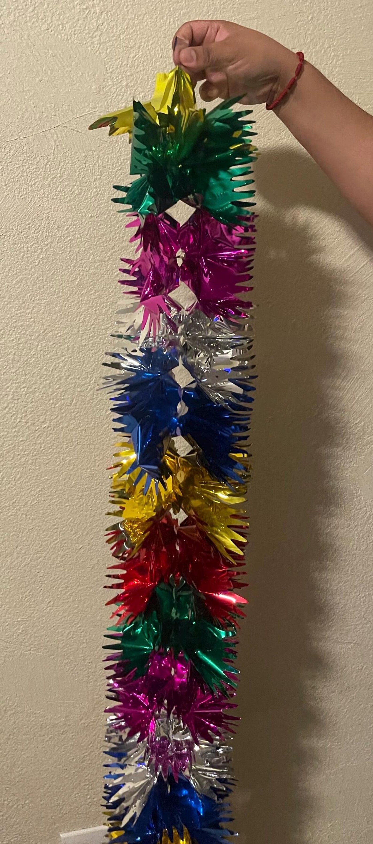 Vintage Tinsel Foil Posada Garland. Mexican Posada Christmas Home ...
