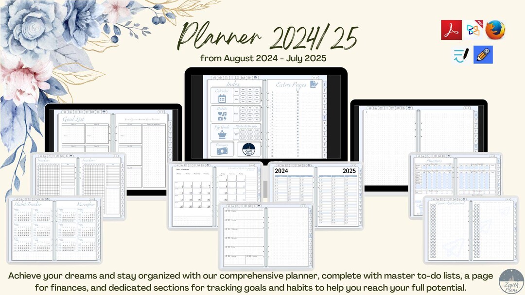 Digital Planner 24/25, Goodnotes Planner, Notability Planner, iPad ...