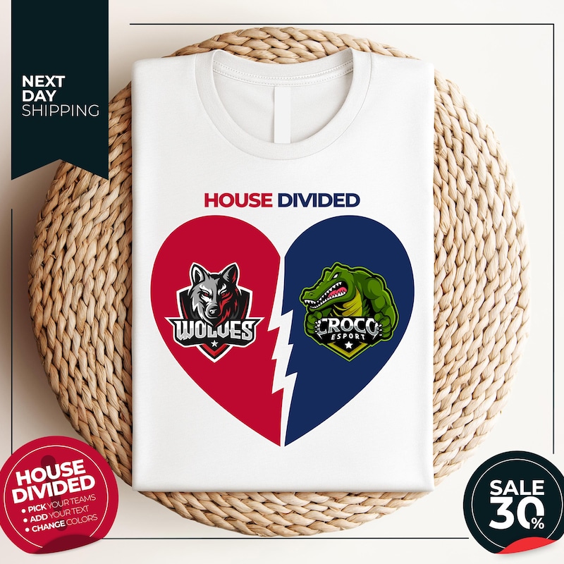 Heart Divided Tees - Etsy