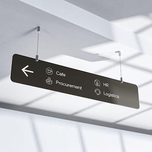 Ceiling Mounted Sign | Double Sided Sign | Adverting Display Sign ...