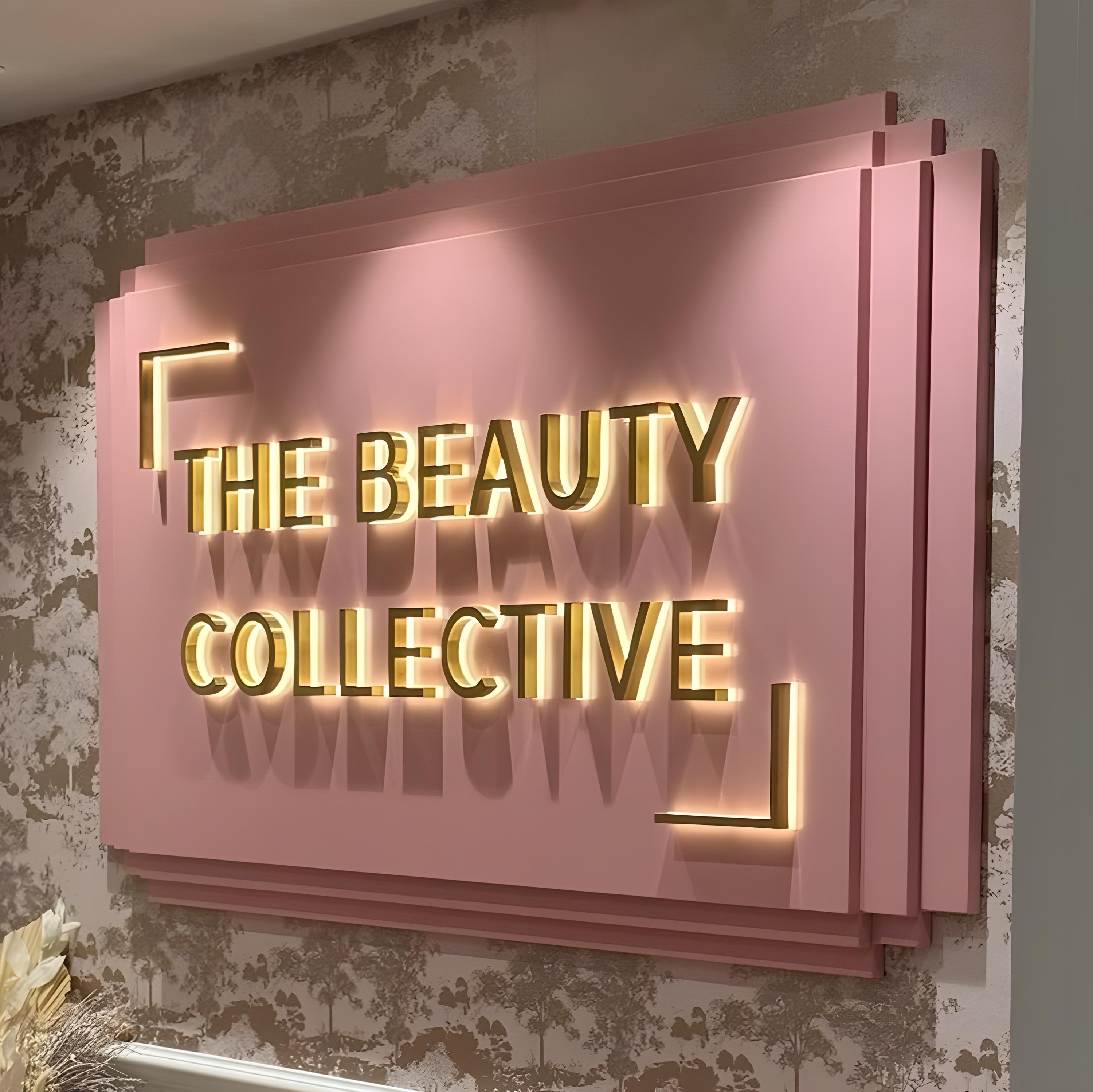 Salon Sign, Illuminated Business Sign, Custom Logo Sign, Metal Backlit ...