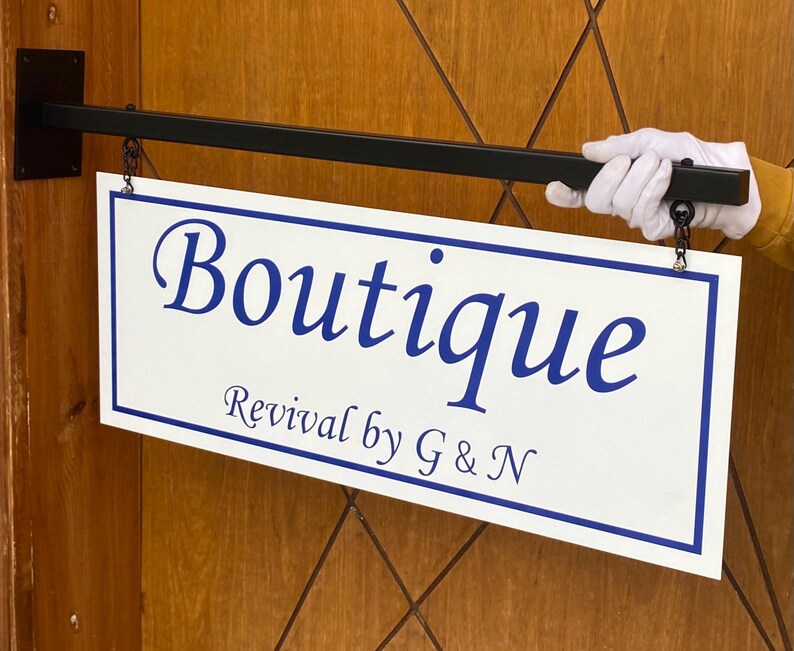 Cafe Logo Sign, Blade Sign, Custom Sign, Double Side Sign, Hanging Sign ...