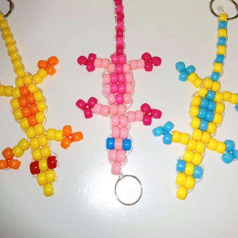 Pony Bead Keychain - Etsy