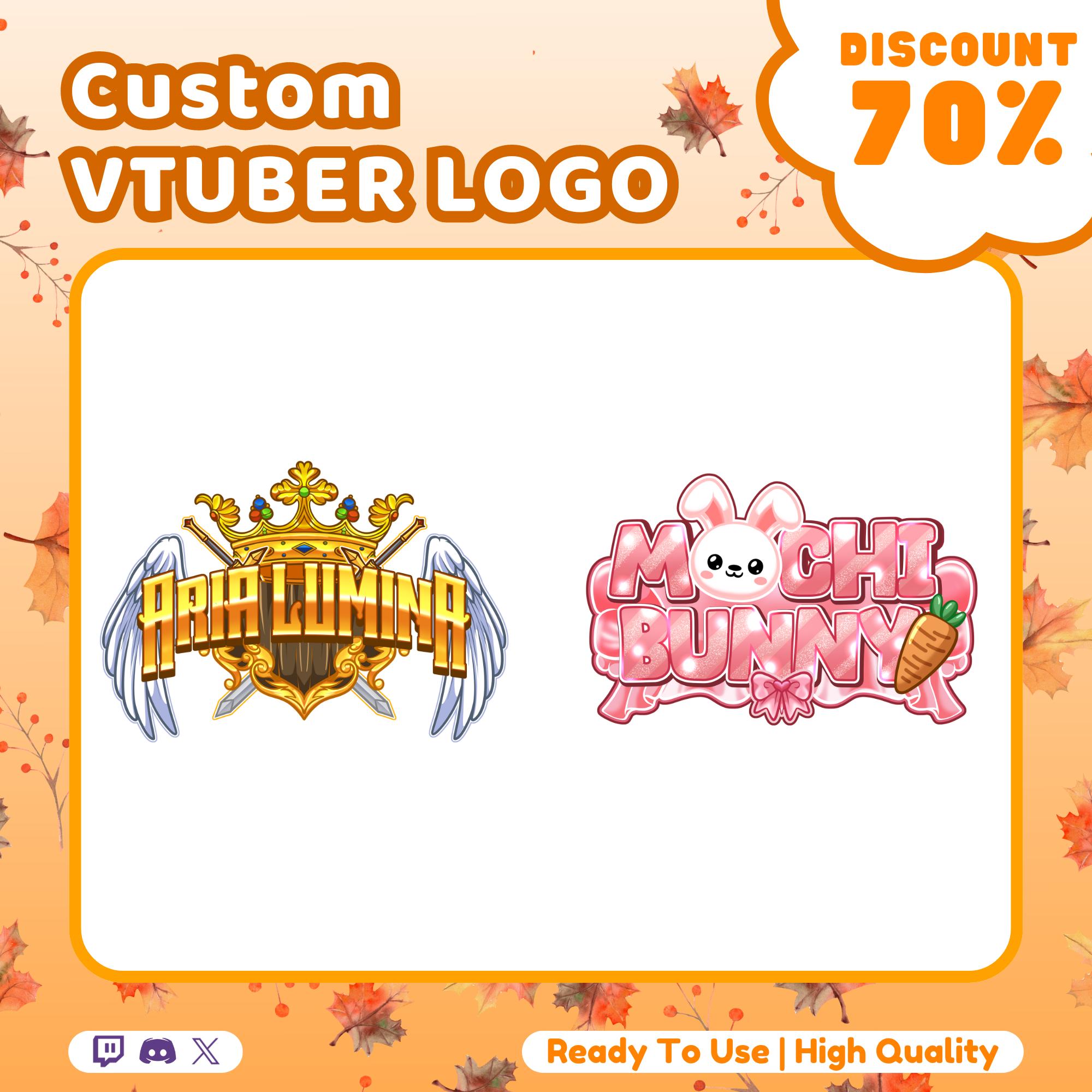 CUSTOM VTUBER LOGO Vtuber Logo Vtuber Cute Logo Custom Cute Vtuber Logo ...