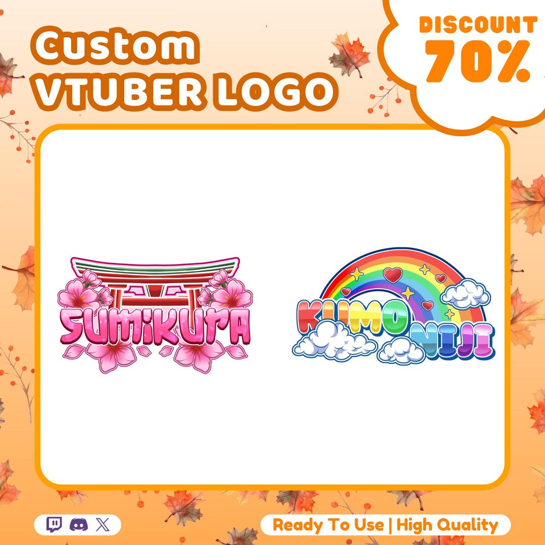 CUSTOM VTUBER LOGO Vtuber Logo Vtuber Cute Logo Custom Cute Vtuber Logo ...