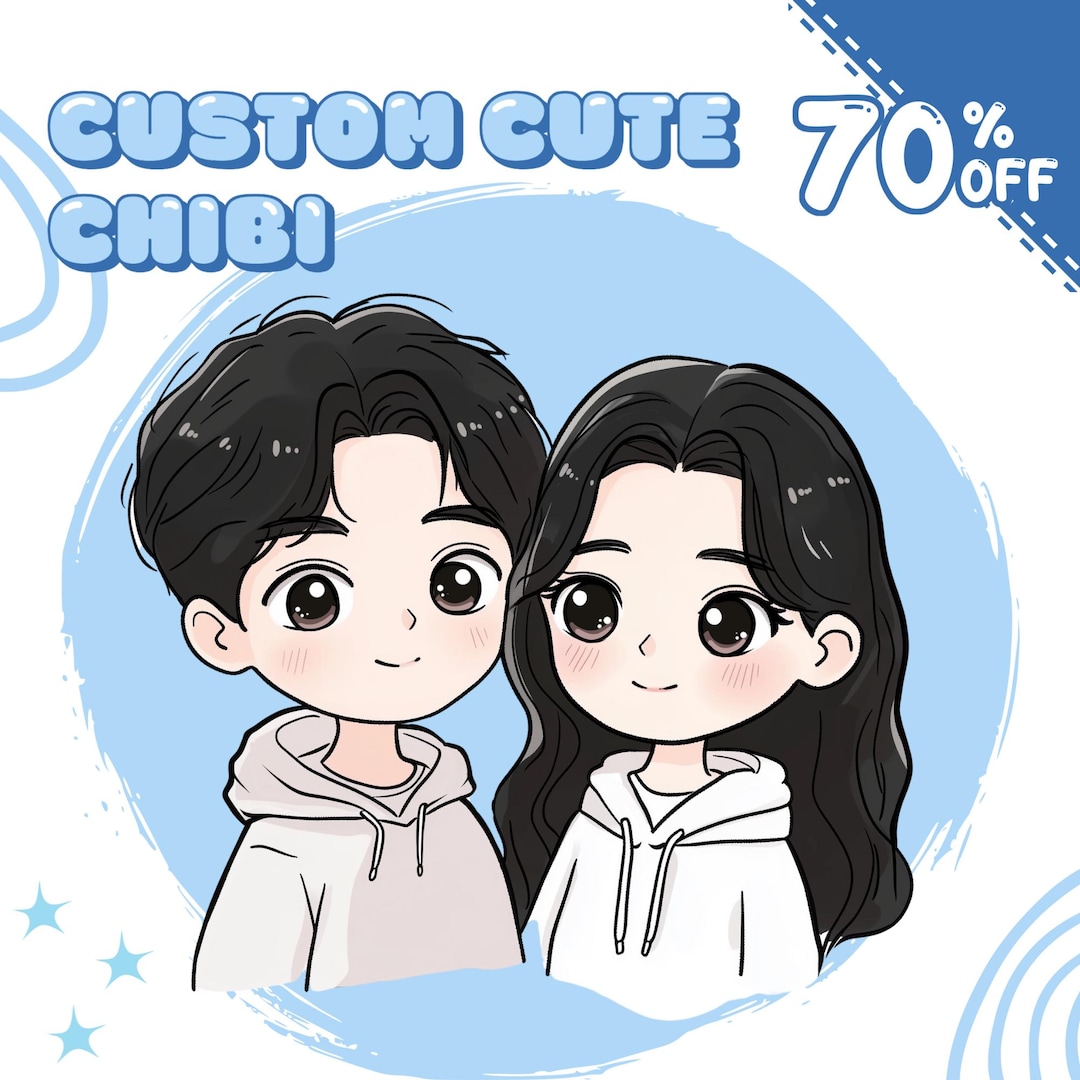 Custom Chibi Anime Portrait Cute Chibi Character, Custom Kawaii ...