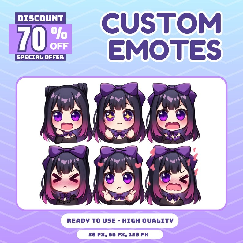 Custom Twitch Emotes | Animated Emotes | Vtuber Emote | Anime Emote ...