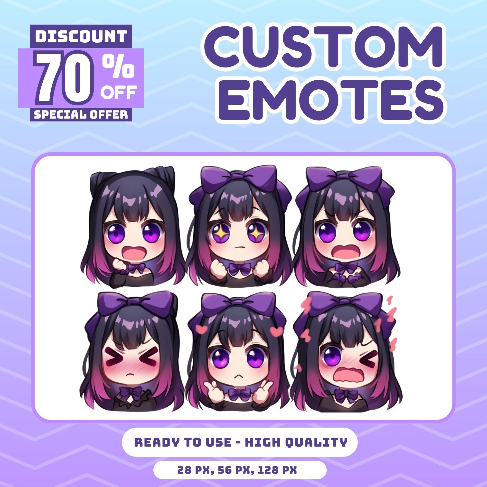 Custom Twitch Emotes Animated Emotes Vtuber Emote Anime Emote Animated ...