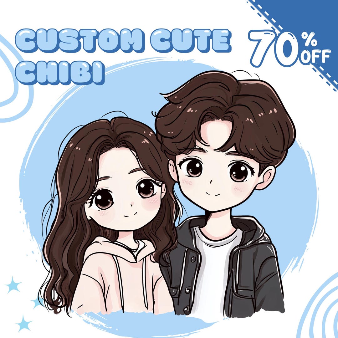 Custom Chibi Anime Portrait Cute Chibi Character, Custom Kawaii ...