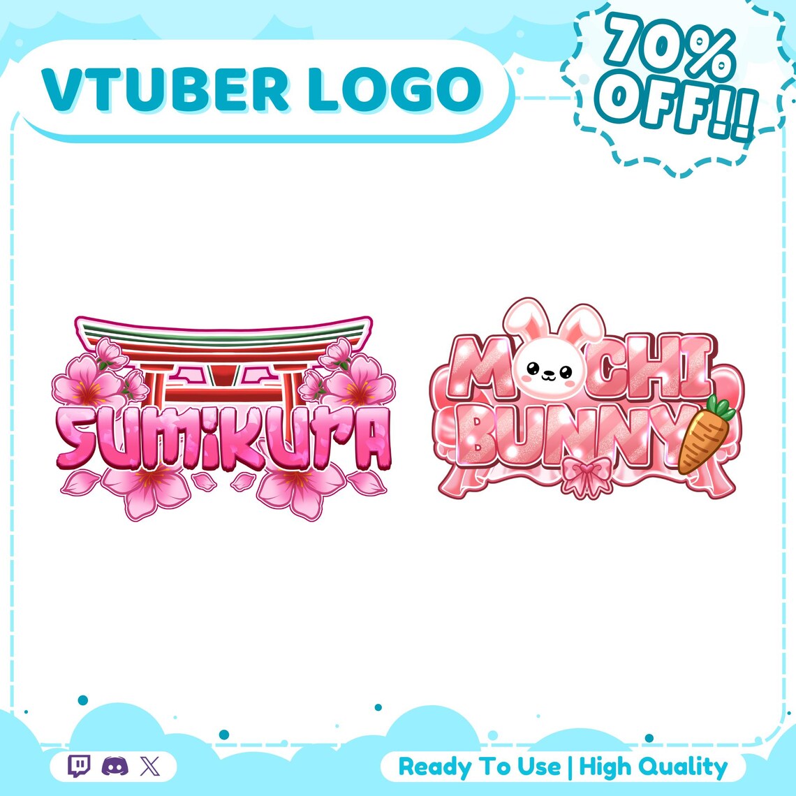 Custom Vtuber Logo Vtuber Logo, Custom Vtuber Logo Commission, Kawaii ...