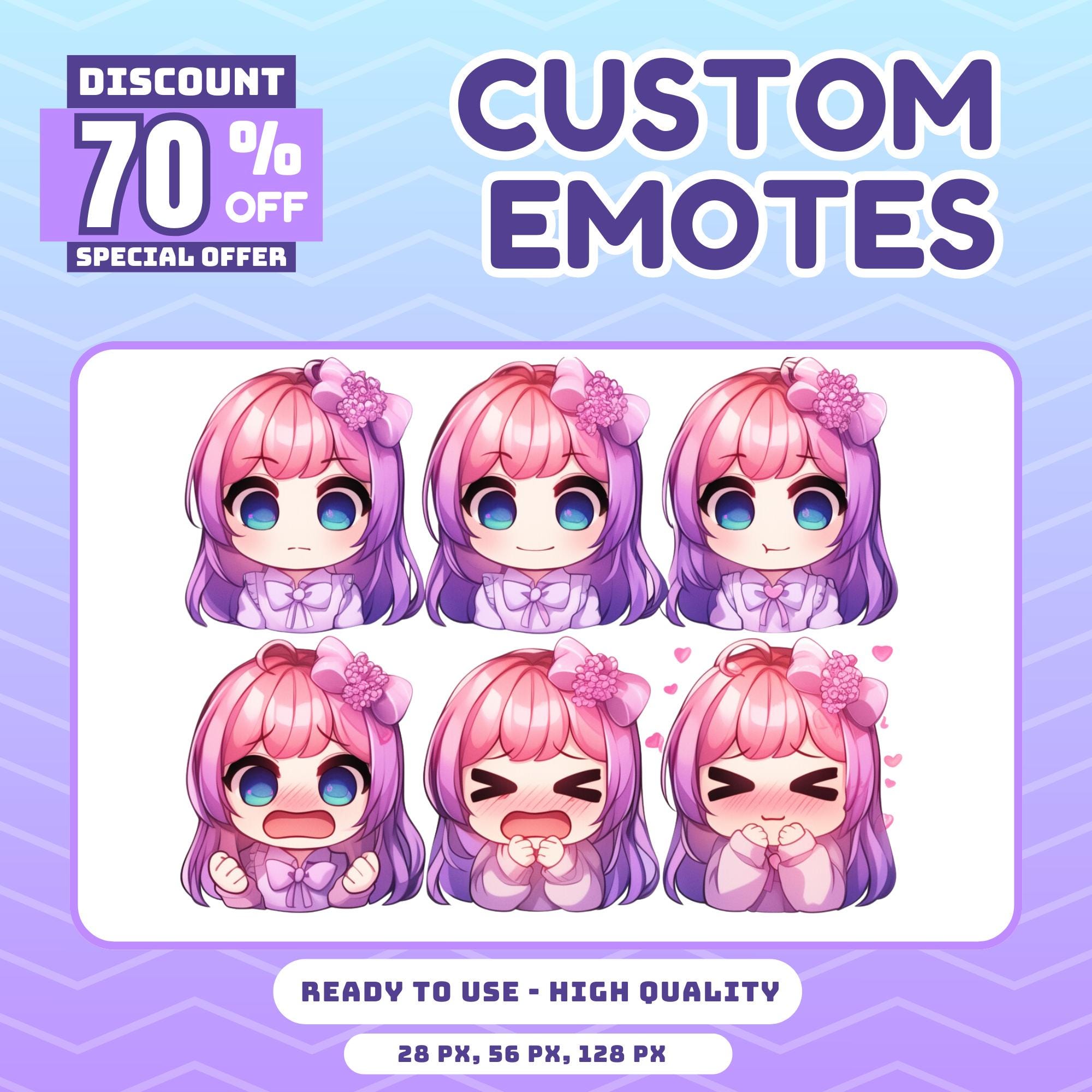 Custom Twitch Emotes | Animated Emotes | Vtuber Emote | Anime Emote ...
