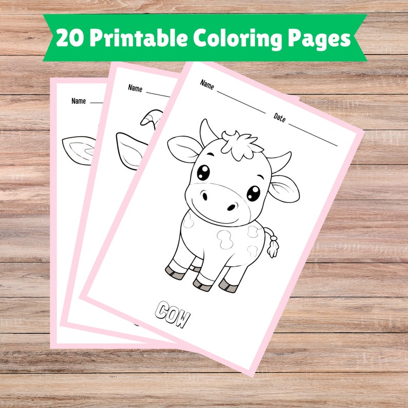 Toddler Coloring Page 20 Pages Preschool Kindergarten Printables ...