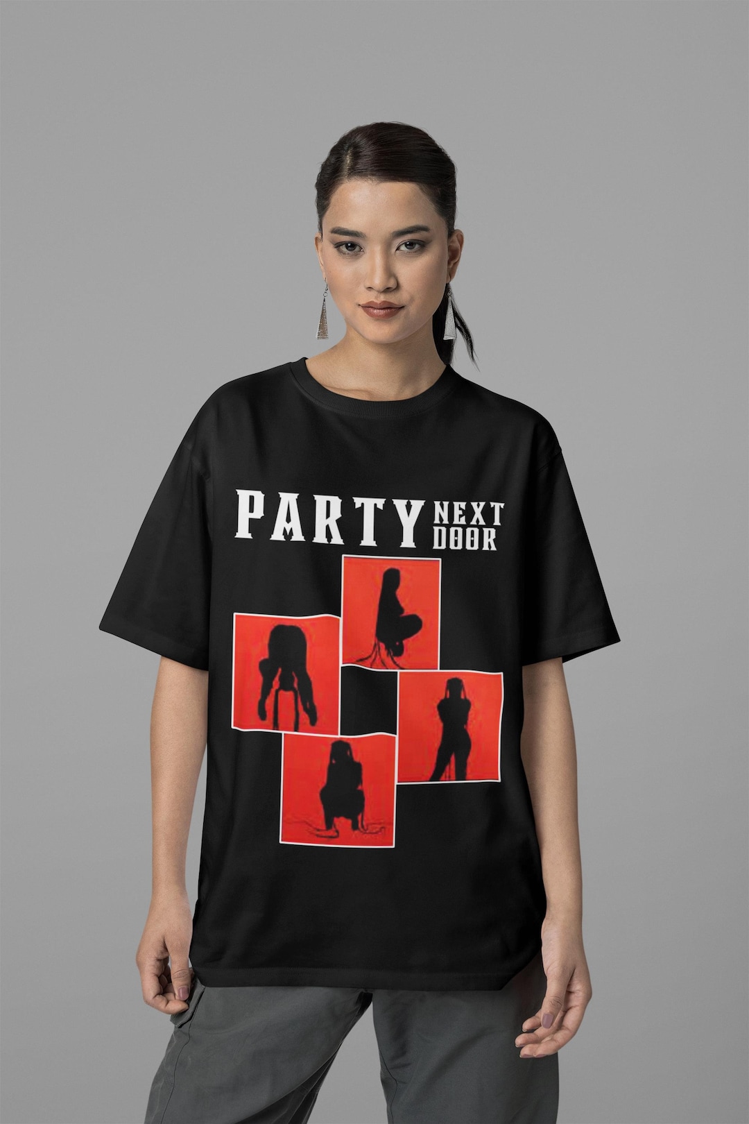 PARTYNEXTDOOR Vintage Real Woman T-shirt, PND 4, Sorry I'm Outside Tour ...