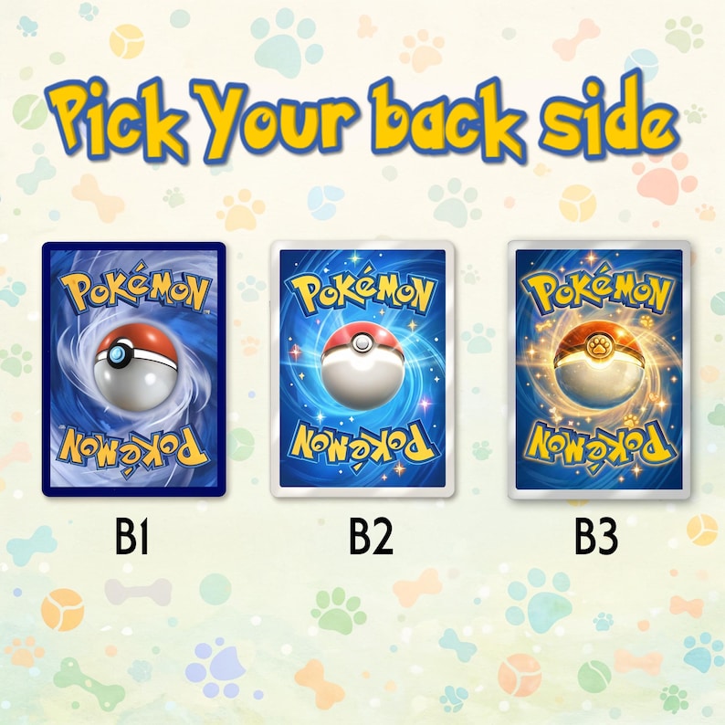 Custom Your Pet as a Pokemon Card, Pet as Pokemon Card, Personalized ...