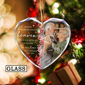 Custom Photo Memorial Ornament 2024, Memorial Day Glass Ornament, Dad ...