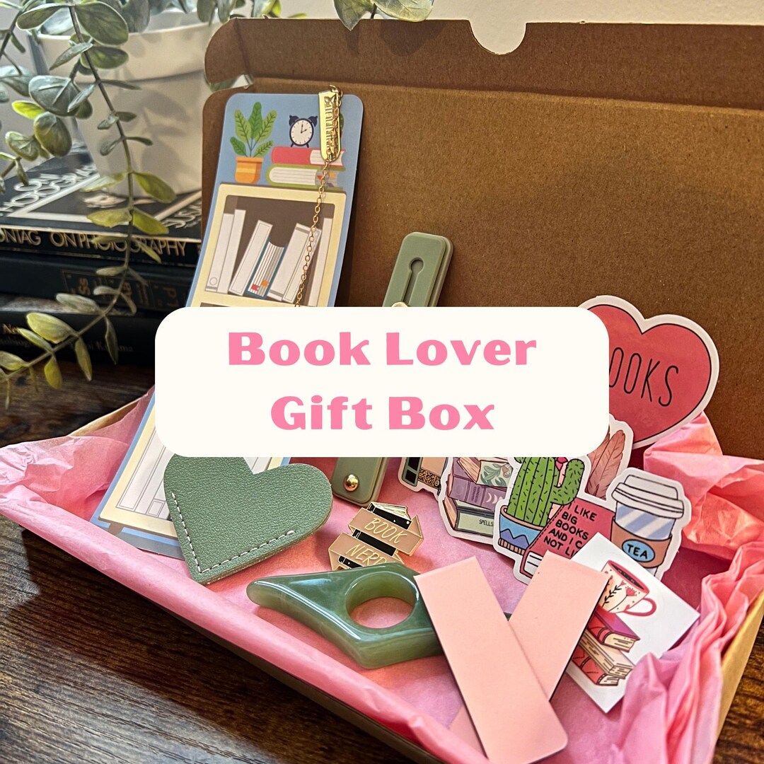 Bookish Reading Gift Box for Bookworms and Kindle Readers Pink and ...