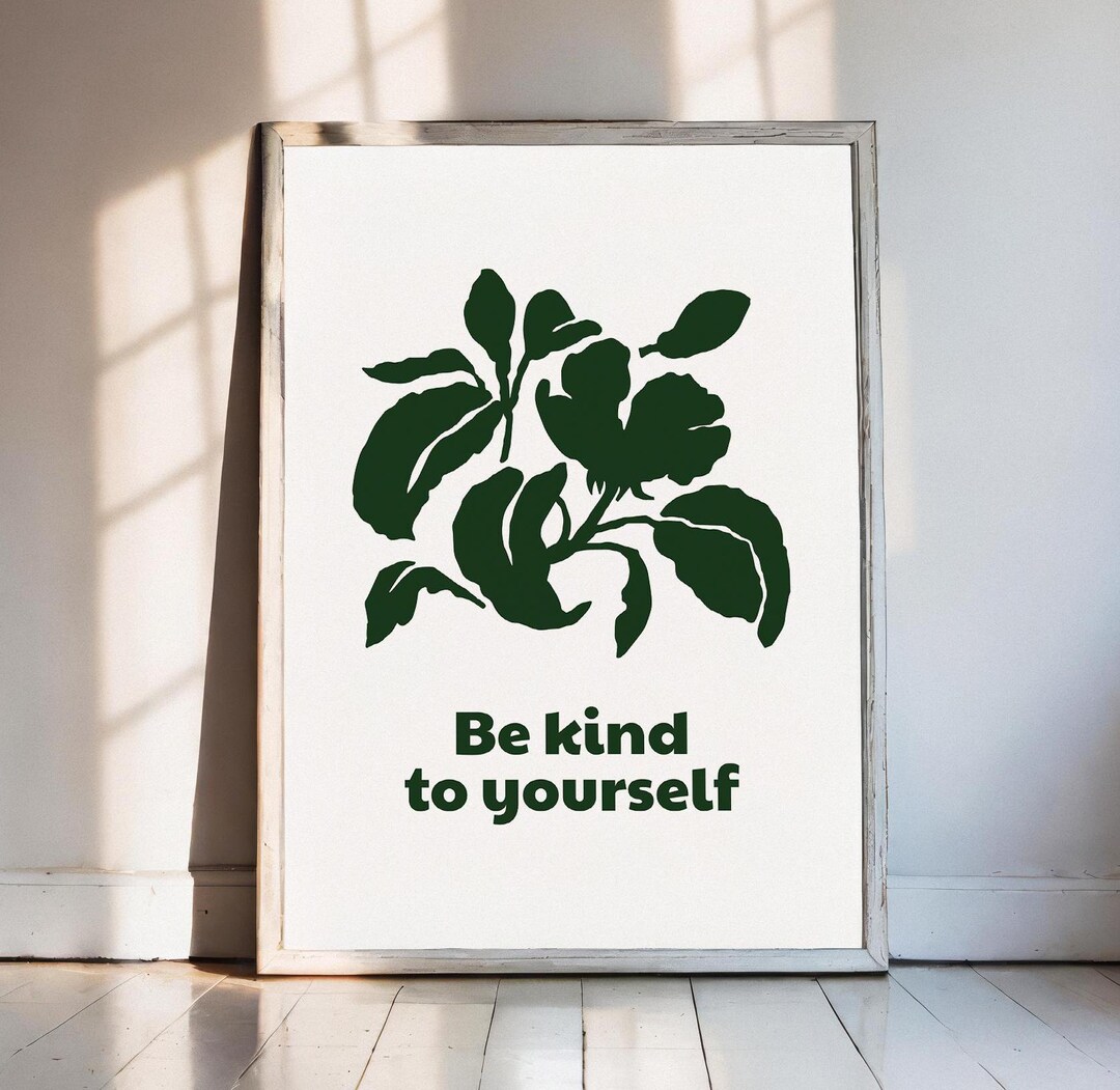 Self Care Motivational Poster Mental Health Print Self Love Affirmation ...