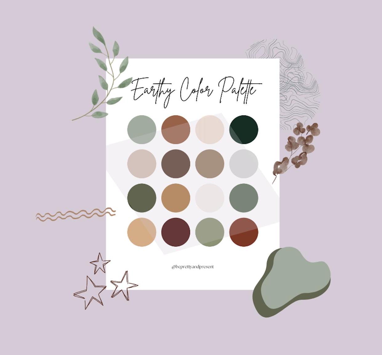 Earthy Color Palette - Etsy