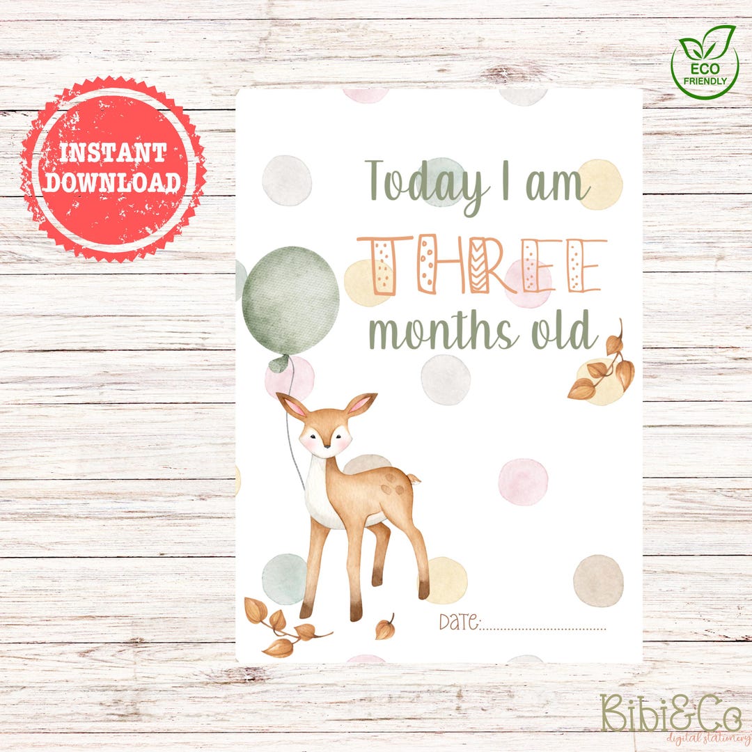 Downloadable Milestone Cards for Babies, Track Growth & Memories Each ...