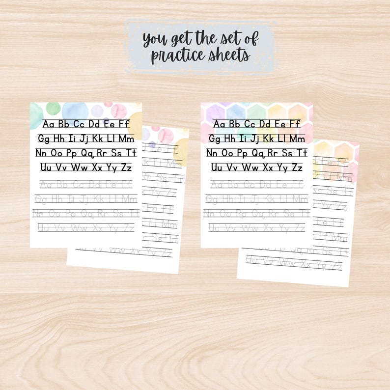 Printable Alphabet Posters & Practice Sheets for School and Homeschool ...