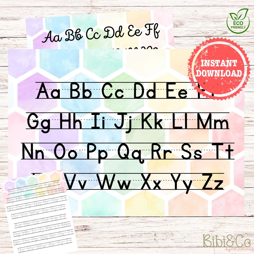 Printable Alphabet Posters & Practice Sheets for School and Homeschool ...