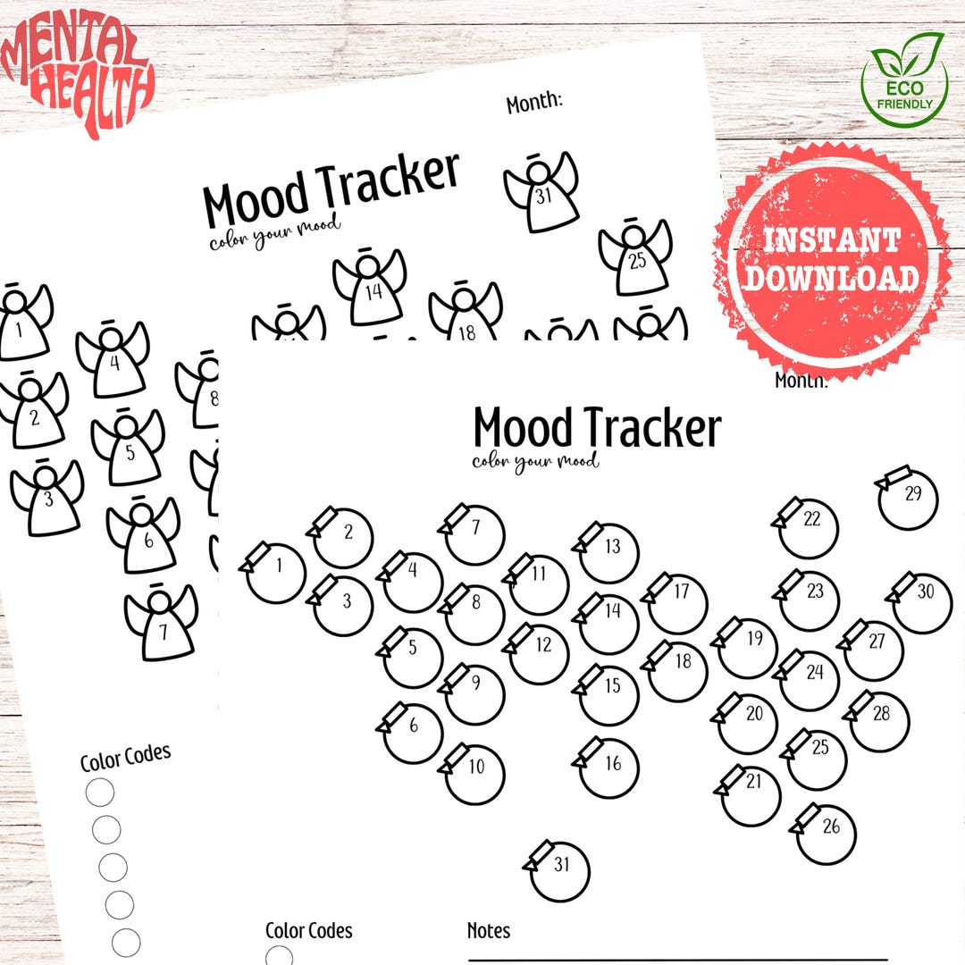 Christmas Mood Tracker, Printable Emotion Tracker, Triggers Tracker ...