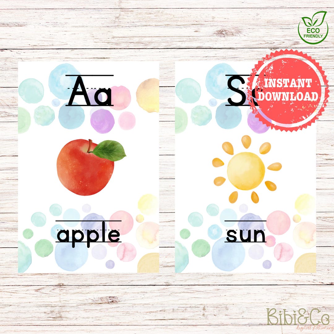 Printable Abcs Flash Cards for School or Homeschool, Alphabet Flash ...