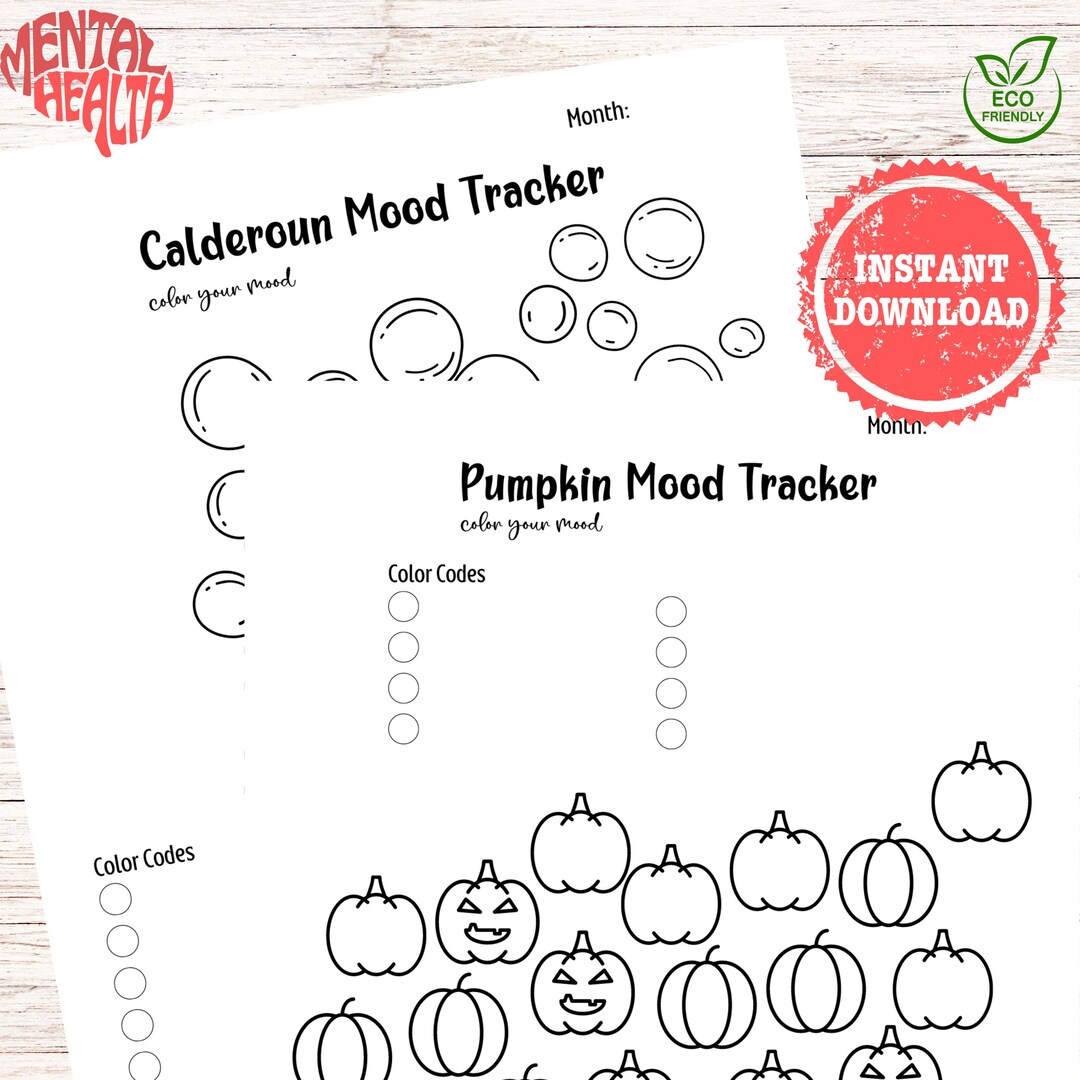 Cauldron Mood Tracker Pumpkin Mood Tracker Printable Journal Page Daily ...